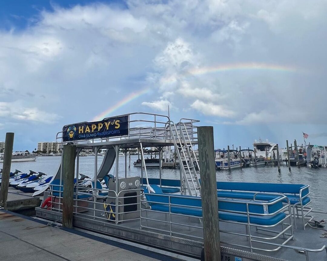 Double Decker Pontoon Boat Rental in Destin, FL | Happy's Crab Island ...